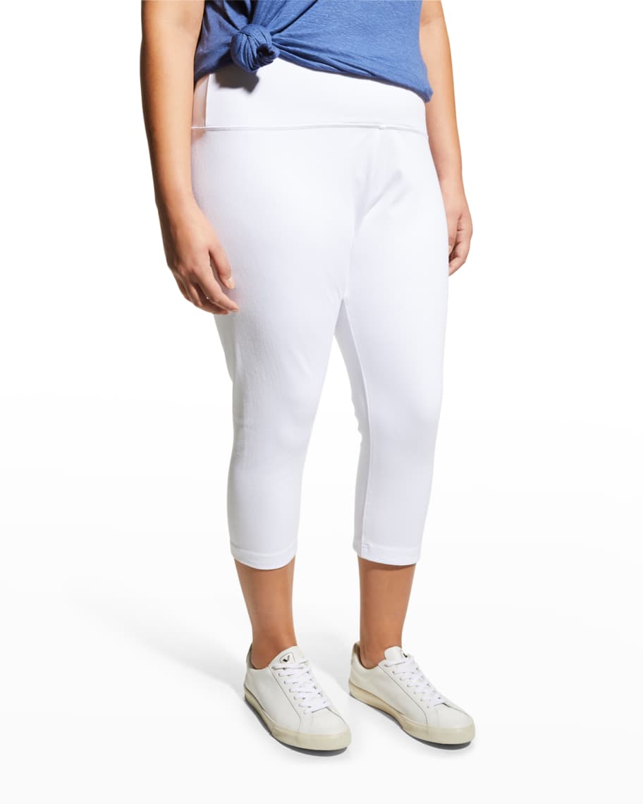 Lysse Plus Size Stretch Denim Capri Pants | Neiman Marcus