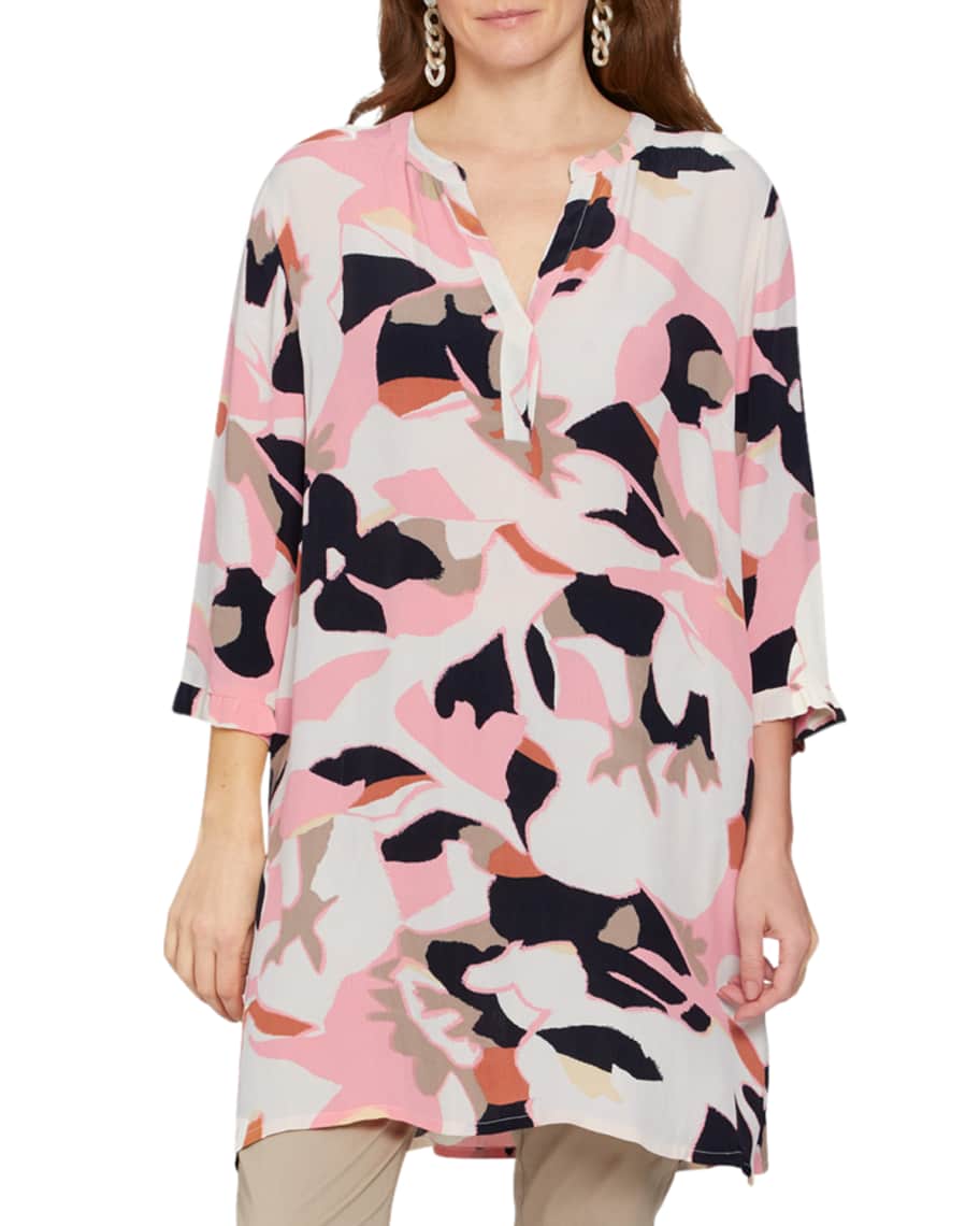 Masai Galia Printed Moss Crepe Tunic | Neiman Marcus