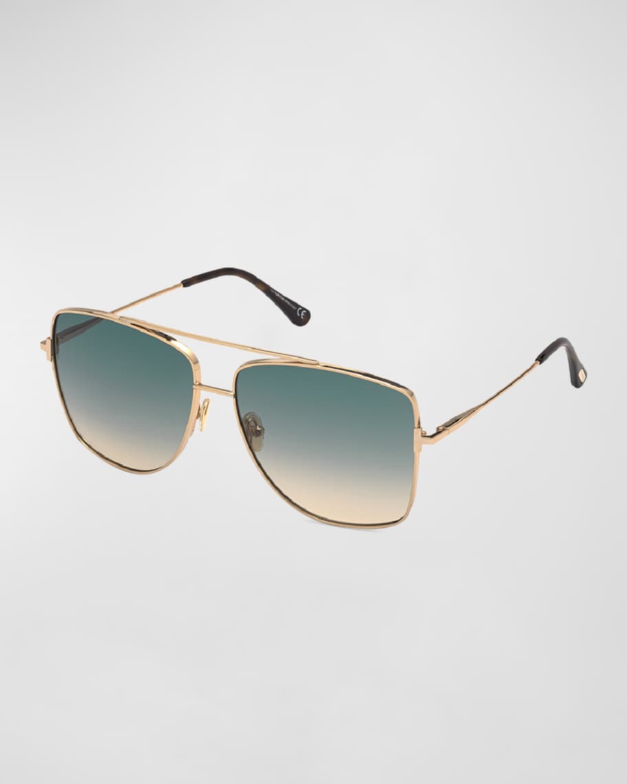 TOM FORD Reggie Metal Aviator Sunglasses | Neiman Marcus
