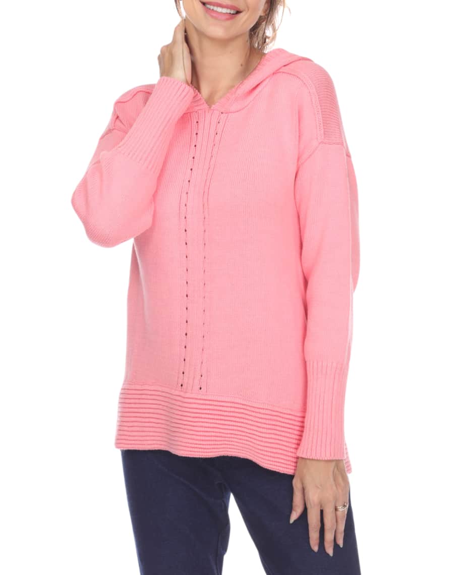 Neon Buddha By The Sea Hooded Cotton Sweater | Neiman Marcus