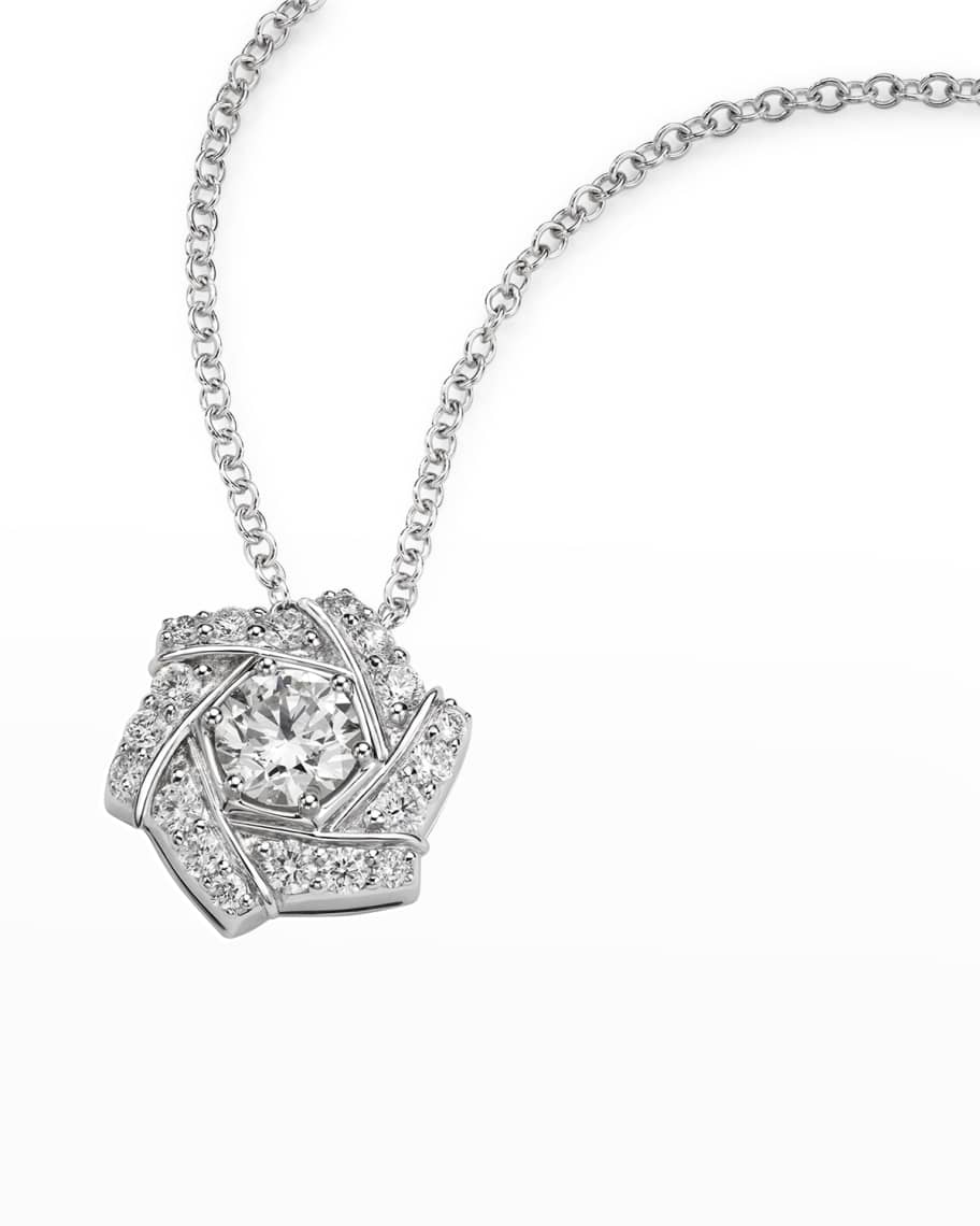 Luminous Diamonds 18K White Gold Pavé and Luminous Diamond Necklace ...