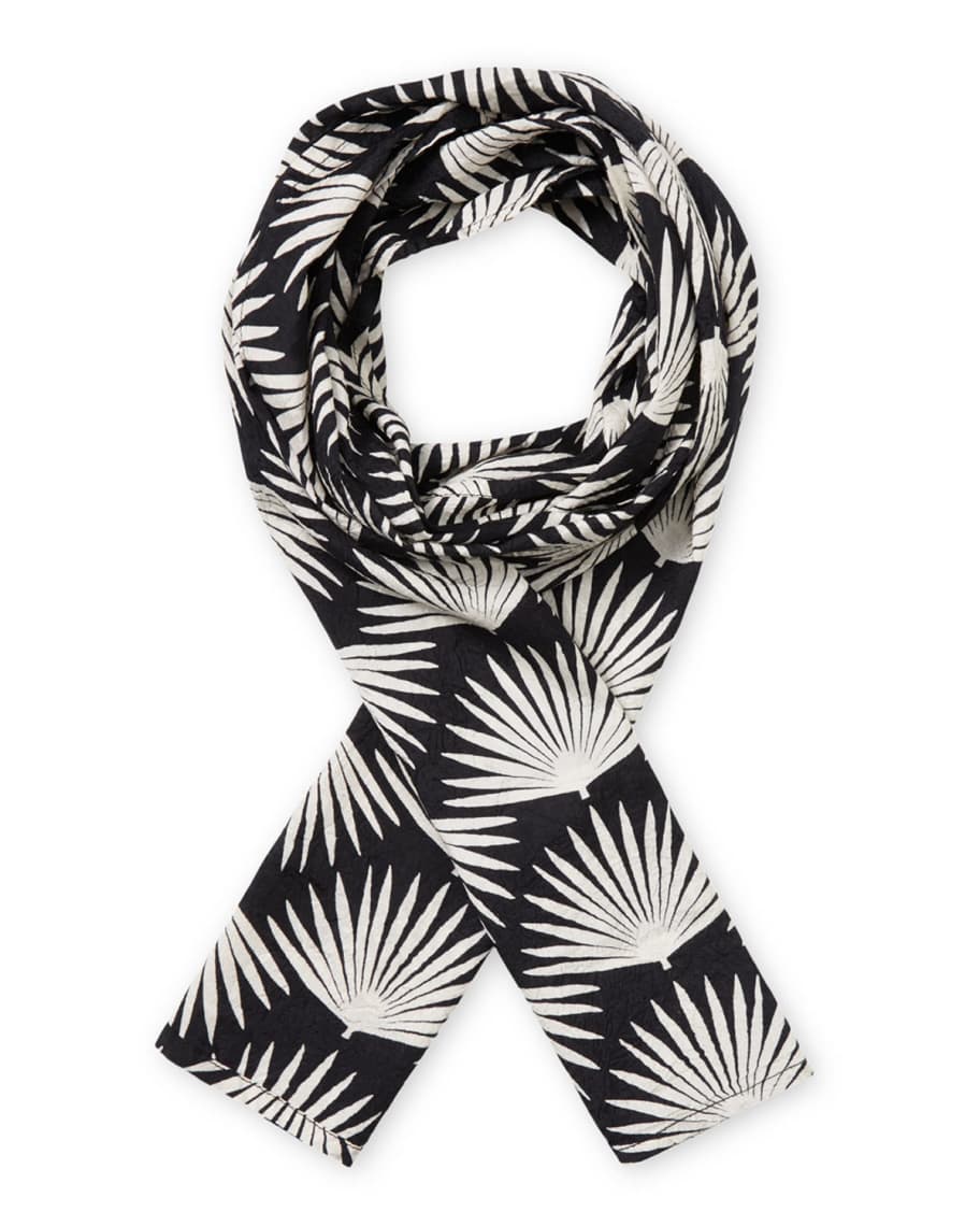 Masai Along Leaf-Pattern Scarf | Neiman Marcus