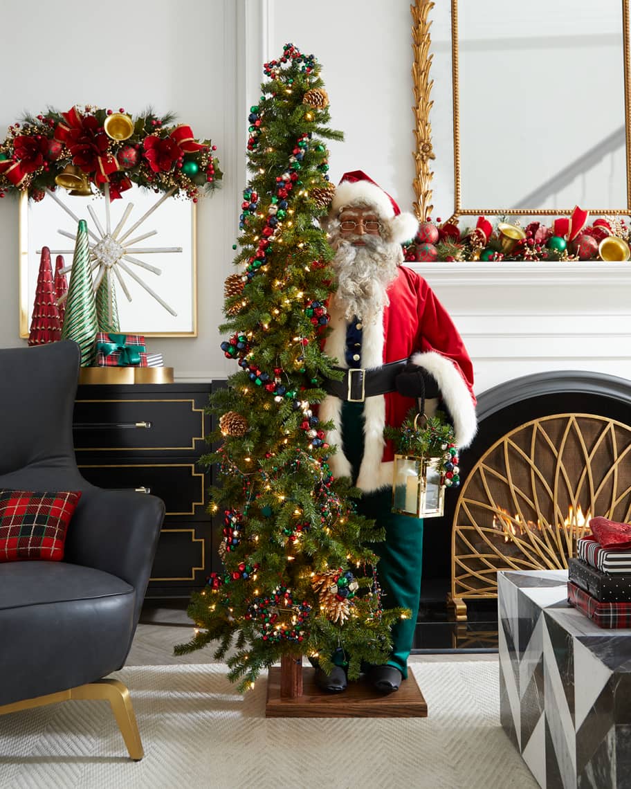 Ditz Designs By The Hen House Jingle All The Way 57"H Black Santa ...