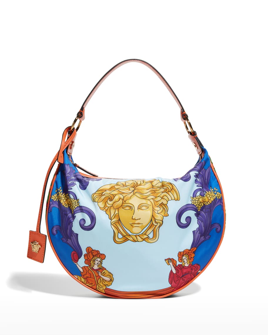 Versace Medusa-Renaissance Print Hobo Shoulder Bag | Neiman Marcus