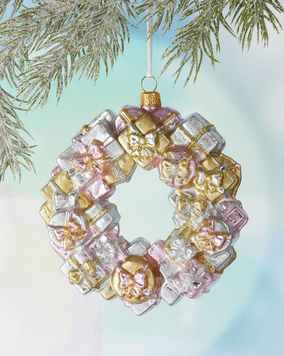 Neiman Marcus Gift Box Wreath Christmas Ornament | Neiman Marcus