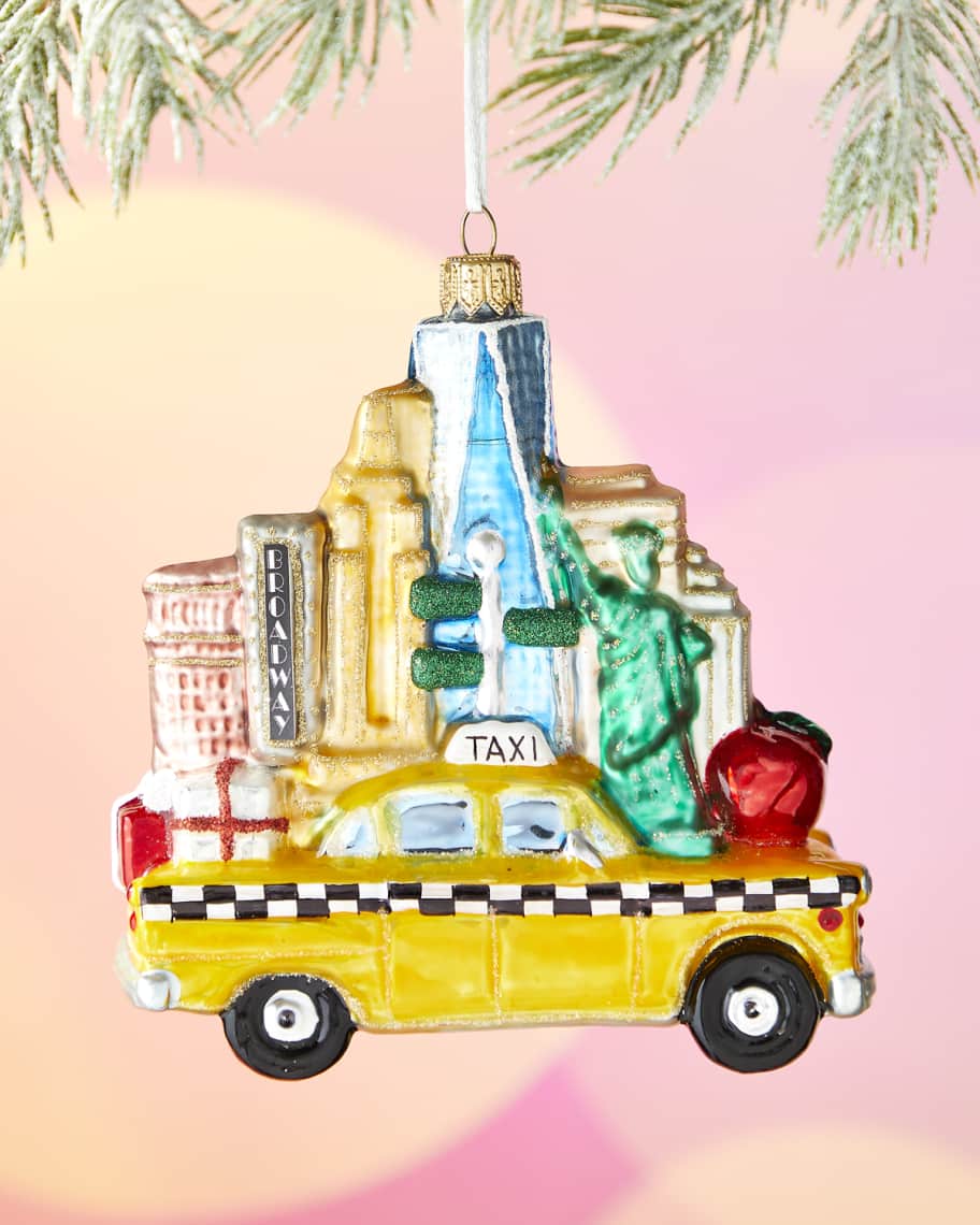 Neiman Marcus NYC Taxi With Building Christmas Ornament | Neiman Marcus