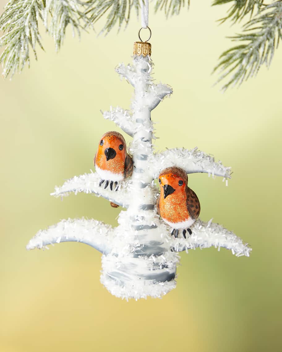 Neiman Marcus Robin Birds On Tree Christmas Ornament | Neiman Marcus