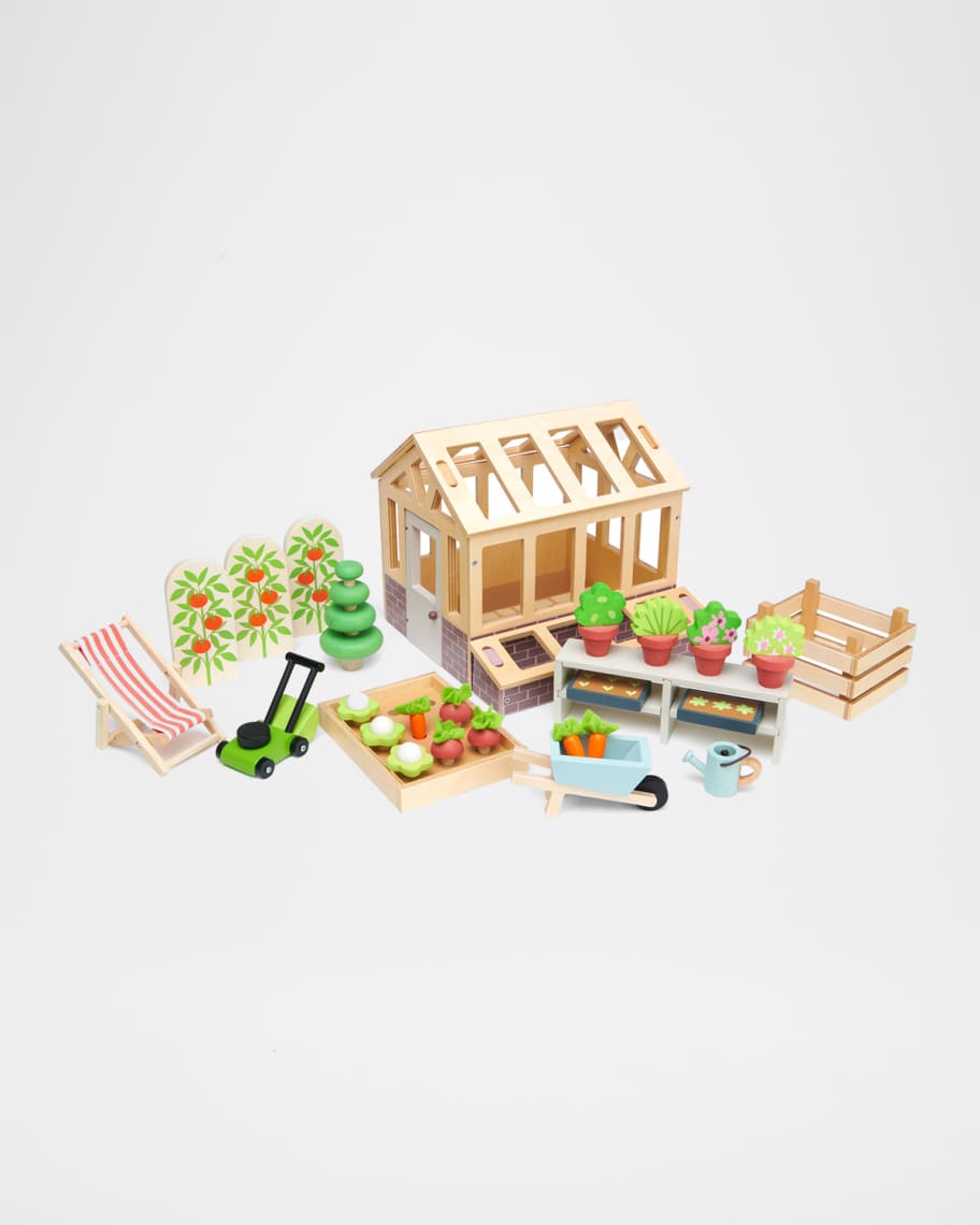 Tender Leaf Toys Greenhouse and Garden Wooden Toy Set | Neiman Marcus