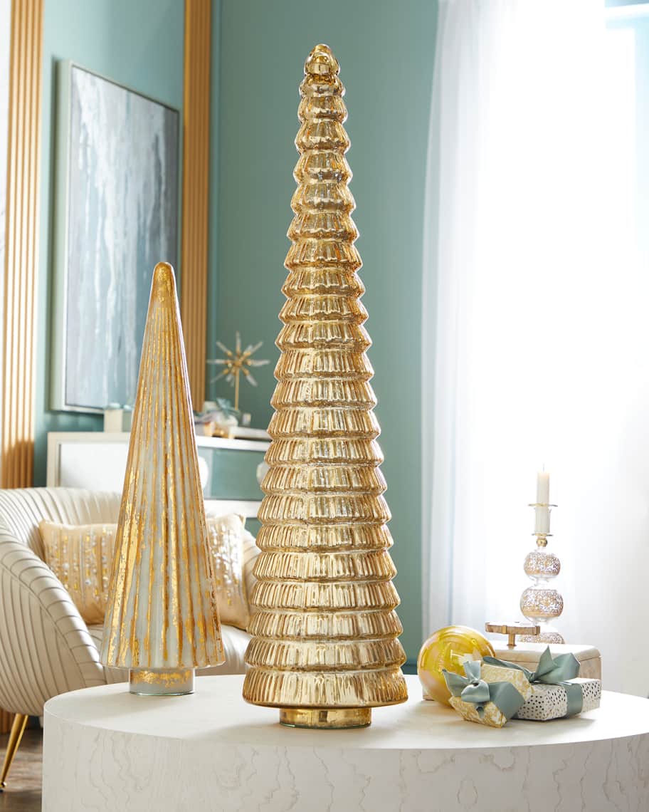 Neiman Marcus 36" Christmas Tree in Antique Champagne Gold | Neiman Marcus