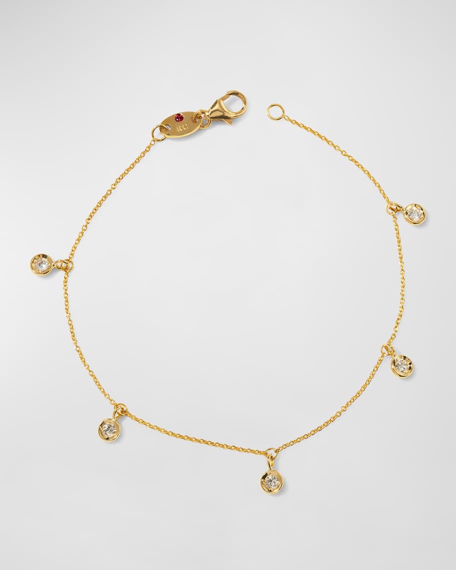 Roberto Coin 5 Diamond Dangle Station Bracelet | Neiman Marcus