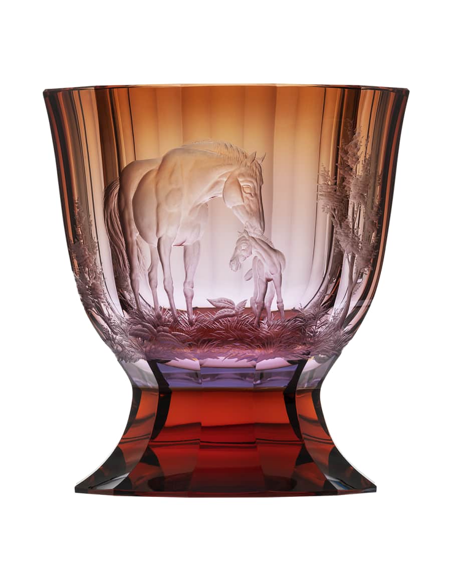 Moser Paso Doble Vase with Horses | Neiman Marcus