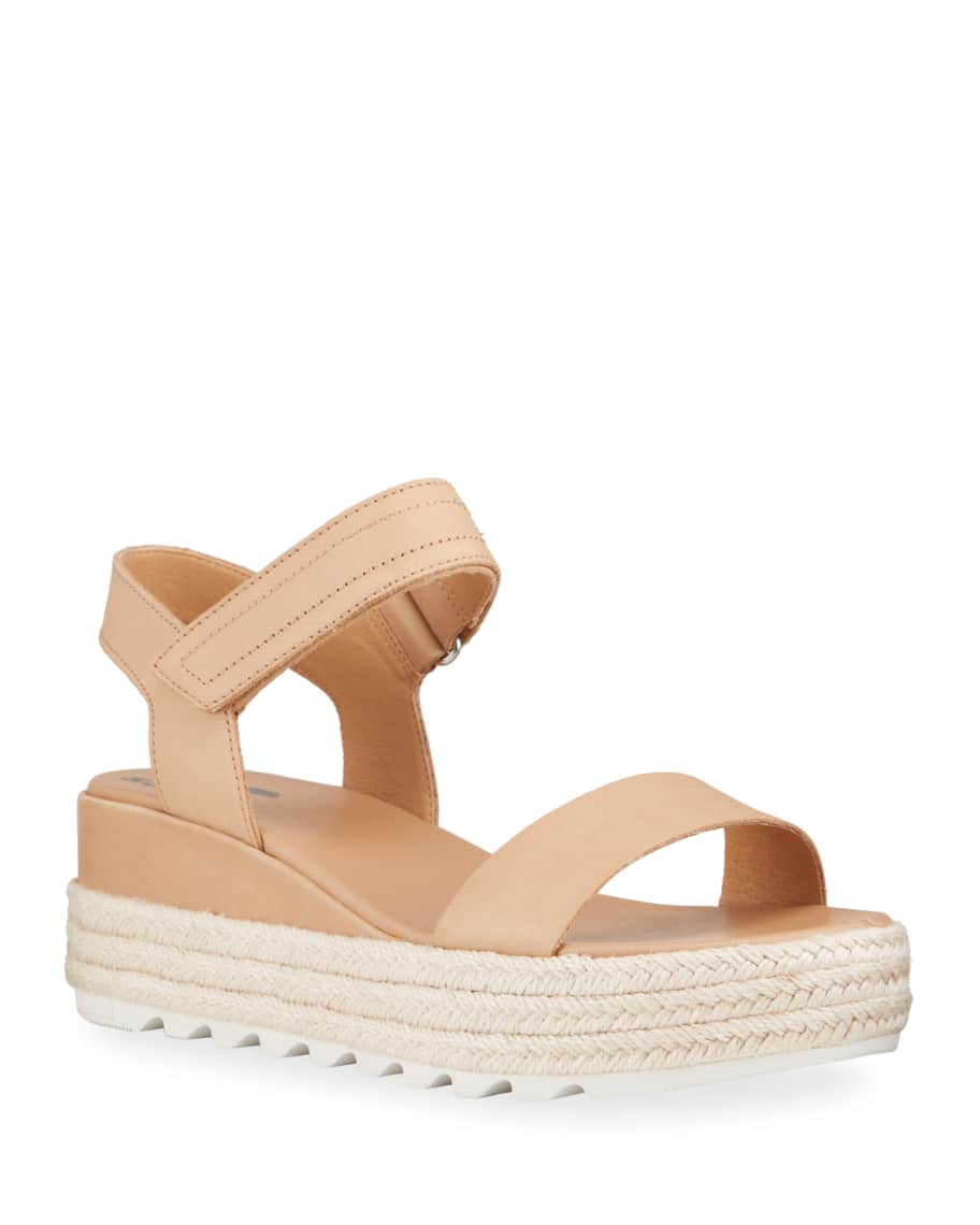 Sorel Cameron Calfskin Flatform Sporty Espadrilles | Neiman Marcus