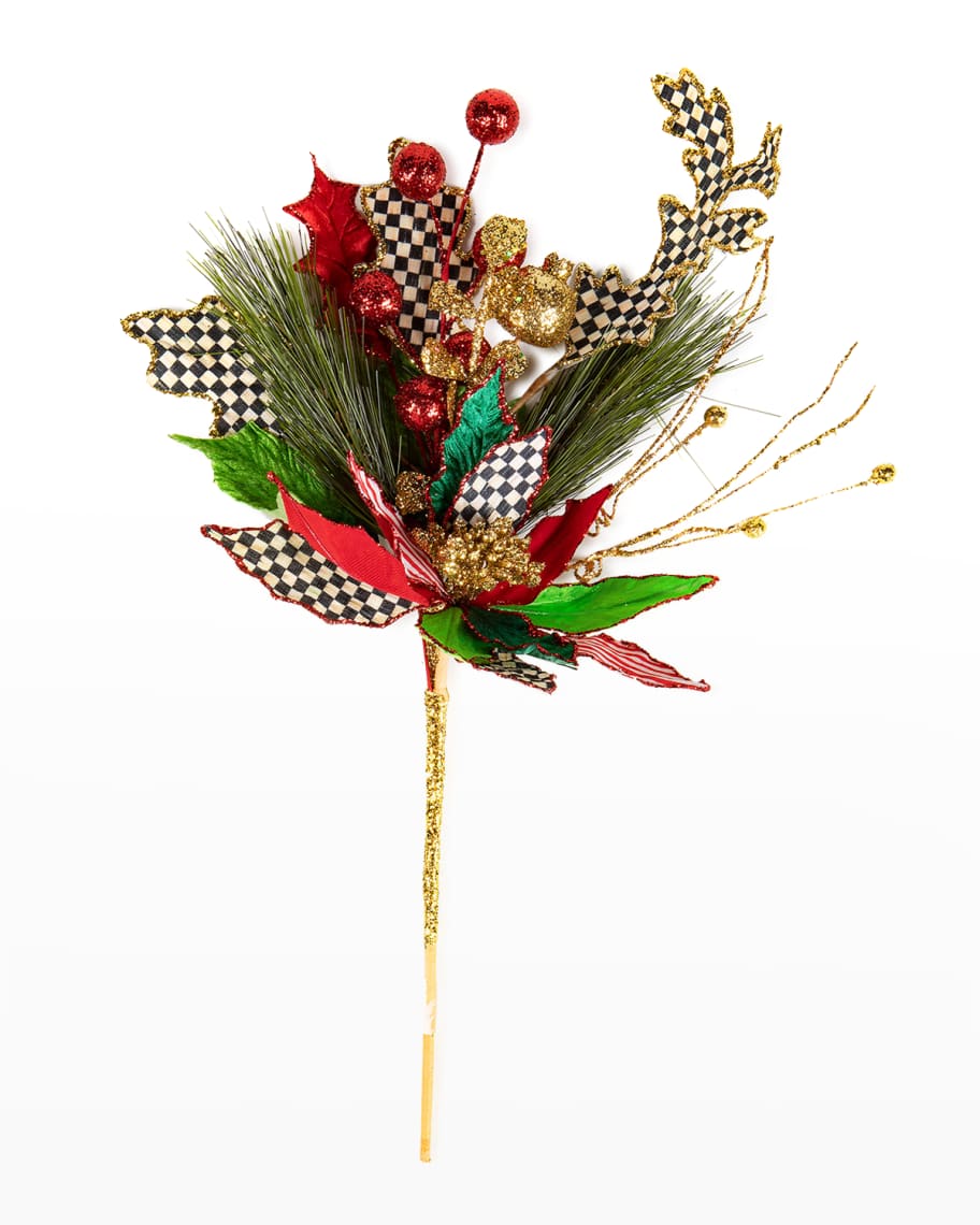 MacKenzie-Childs Jolly Poinsettia Spray | Neiman Marcus