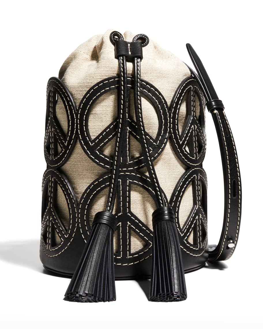Rebecca Minkoff Peace Sign Cutout Bucket Bag | Neiman Marcus