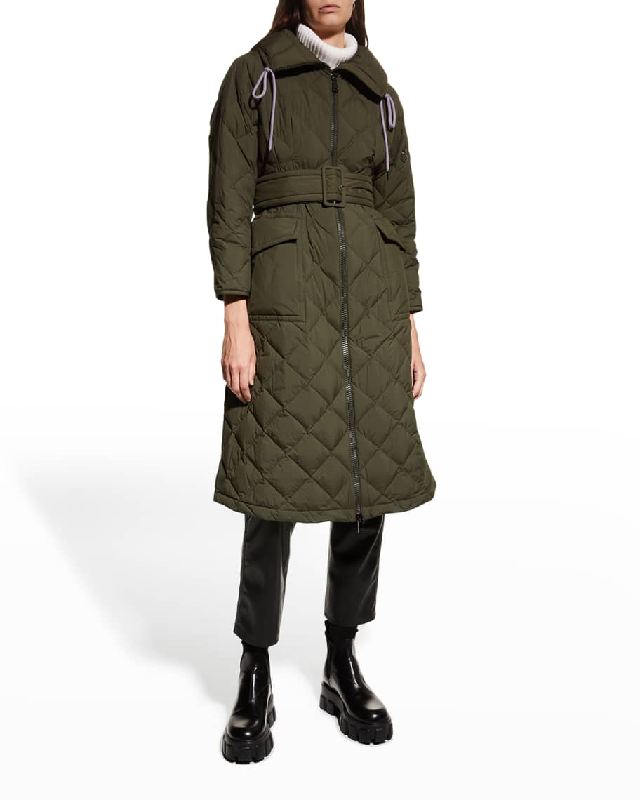 Moncler Caprier Long Quilted Coat | Neiman Marcus