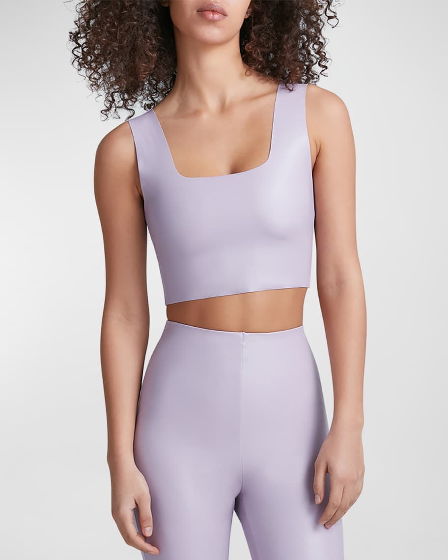 Commando Faux-Leather Crop Top | Neiman Marcus
