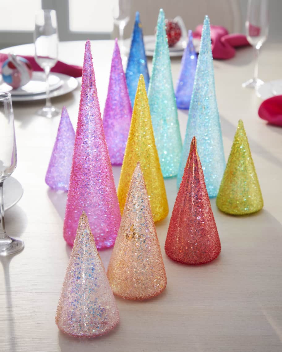 Glitterville Rainbow Sparkle Tree, Set Of 12 | Neiman Marcus