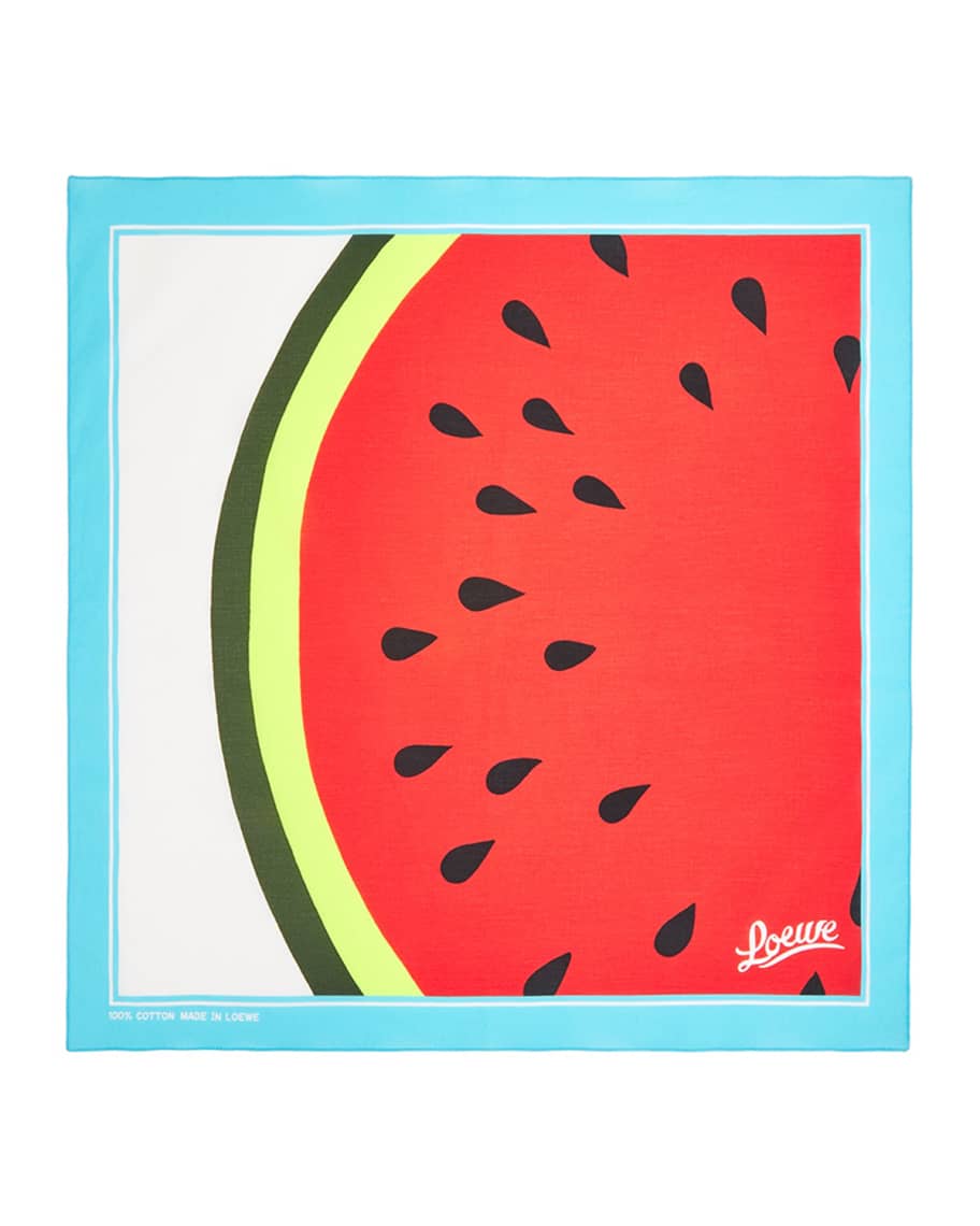 Loewe Watermelon-Print Bandana Scarf | Neiman Marcus