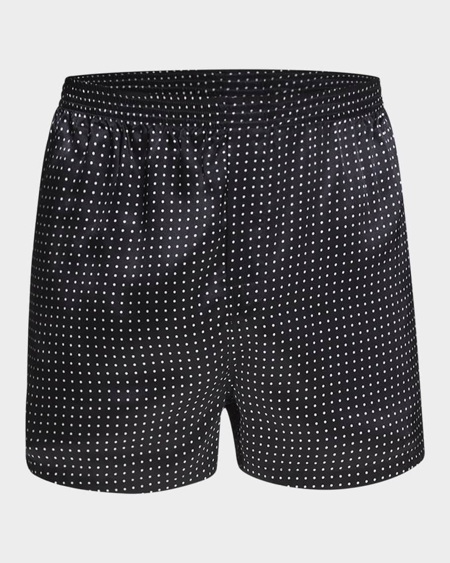 Majestic International Men's Dot-Print Silk Boxers | Neiman Marcus