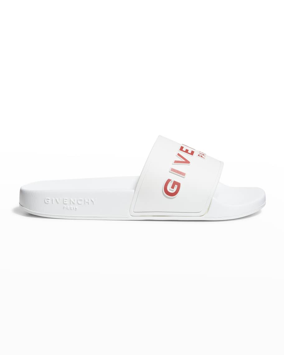 Givenchy Logo Rubber Pool Slide Sandals | Neiman Marcus