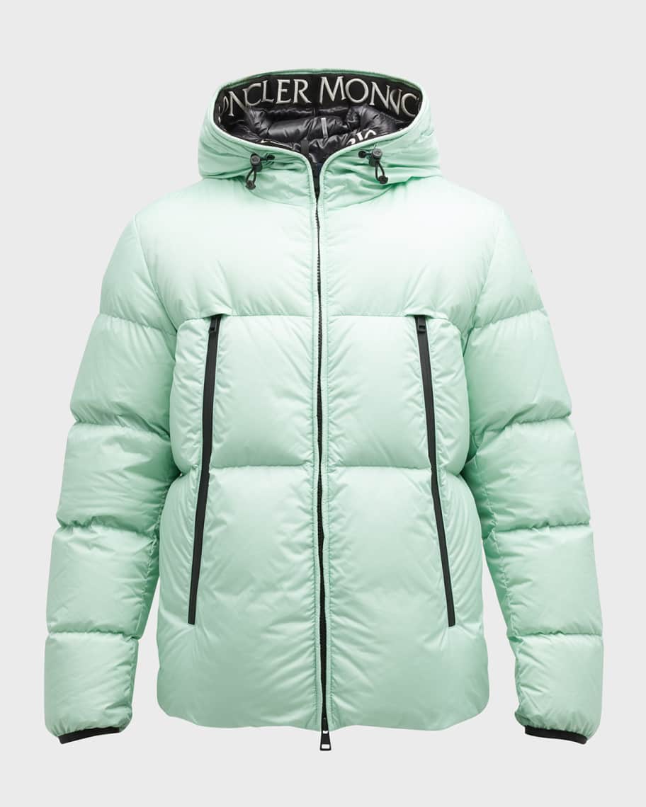 Moncler Men's Montcla Logo-Hood Puffer Jacket | Neiman Marcus