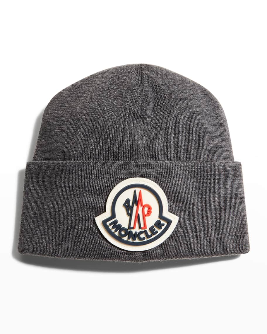 Moncler Men's Large-Logo Beanie Hat | Neiman Marcus