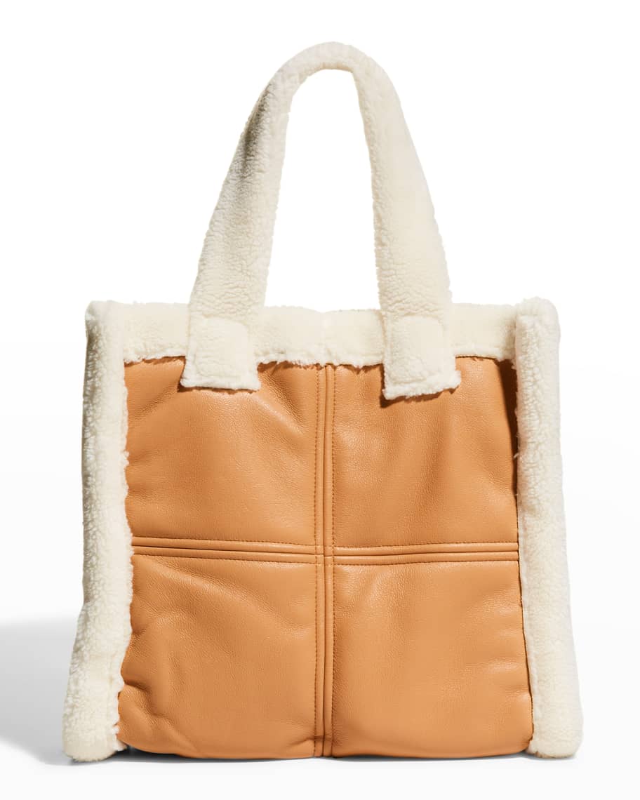 Stand Studio Lolita Faux Shearling Tote Bag | Neiman Marcus