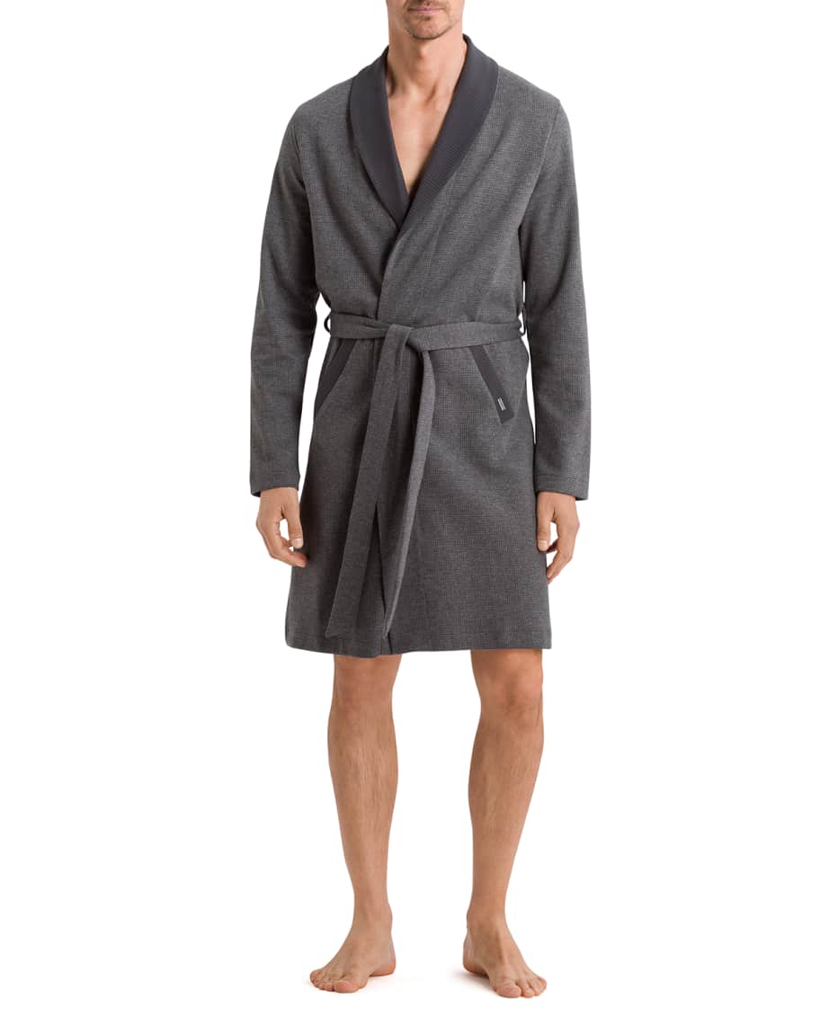 Hanro Men's Lenn Cotton Robe | Neiman Marcus