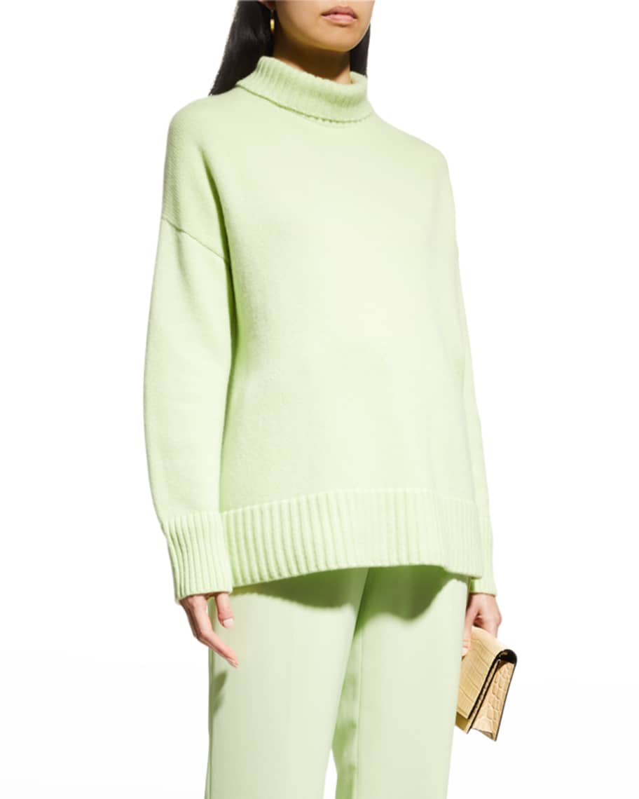 Lafayette 148 New York 3-Ply Cashmere Stand-Collar Sweater | Neiman Marcus