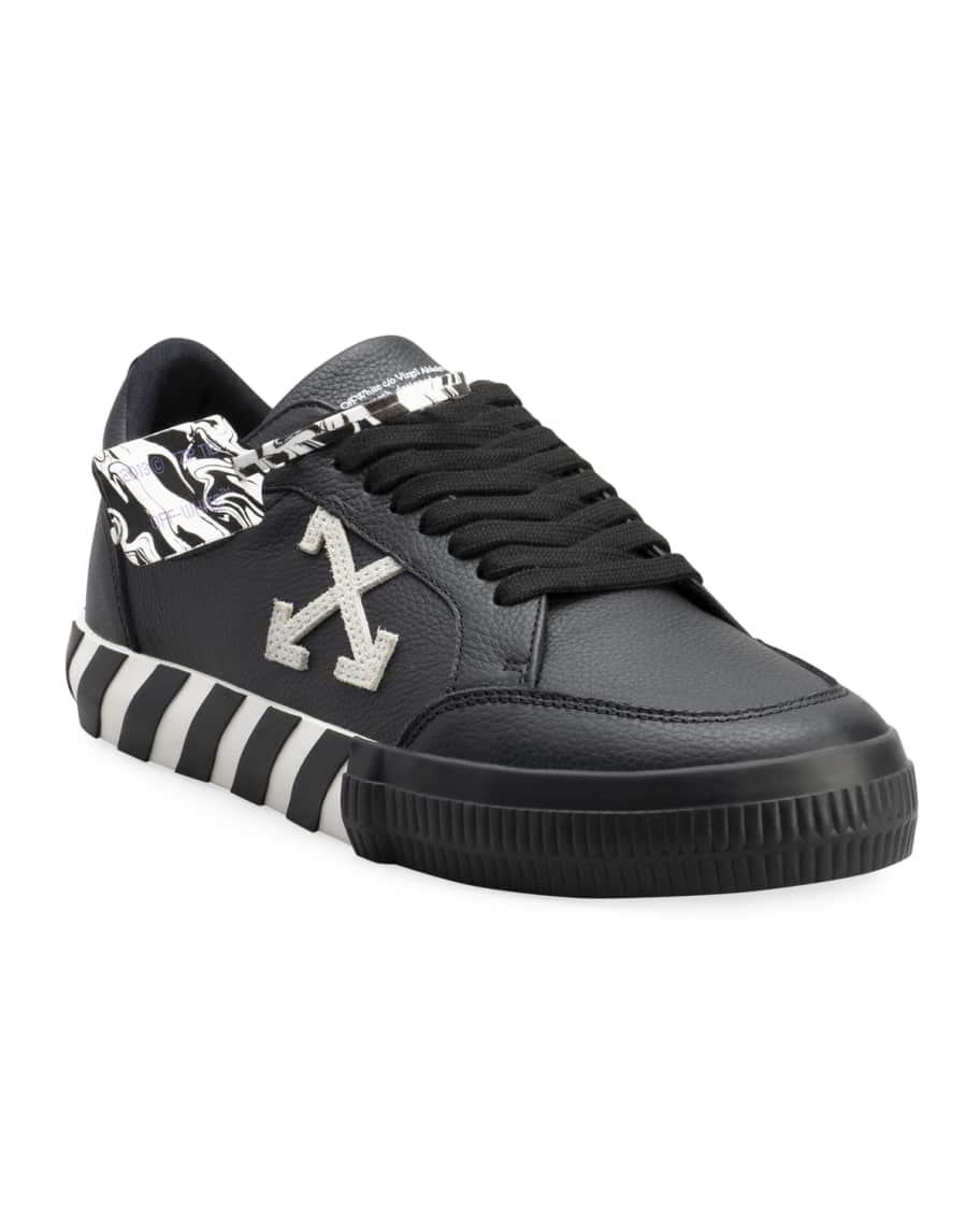 Off-White Men's Striped Arrow Vulcanized Low-Top Sneakers | Neiman Marcus