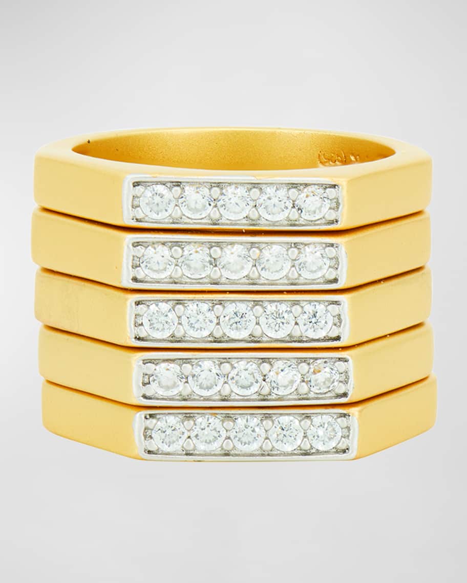 Freida Rothman Glistening Stack Rings, Set of 5 | Neiman Marcus
