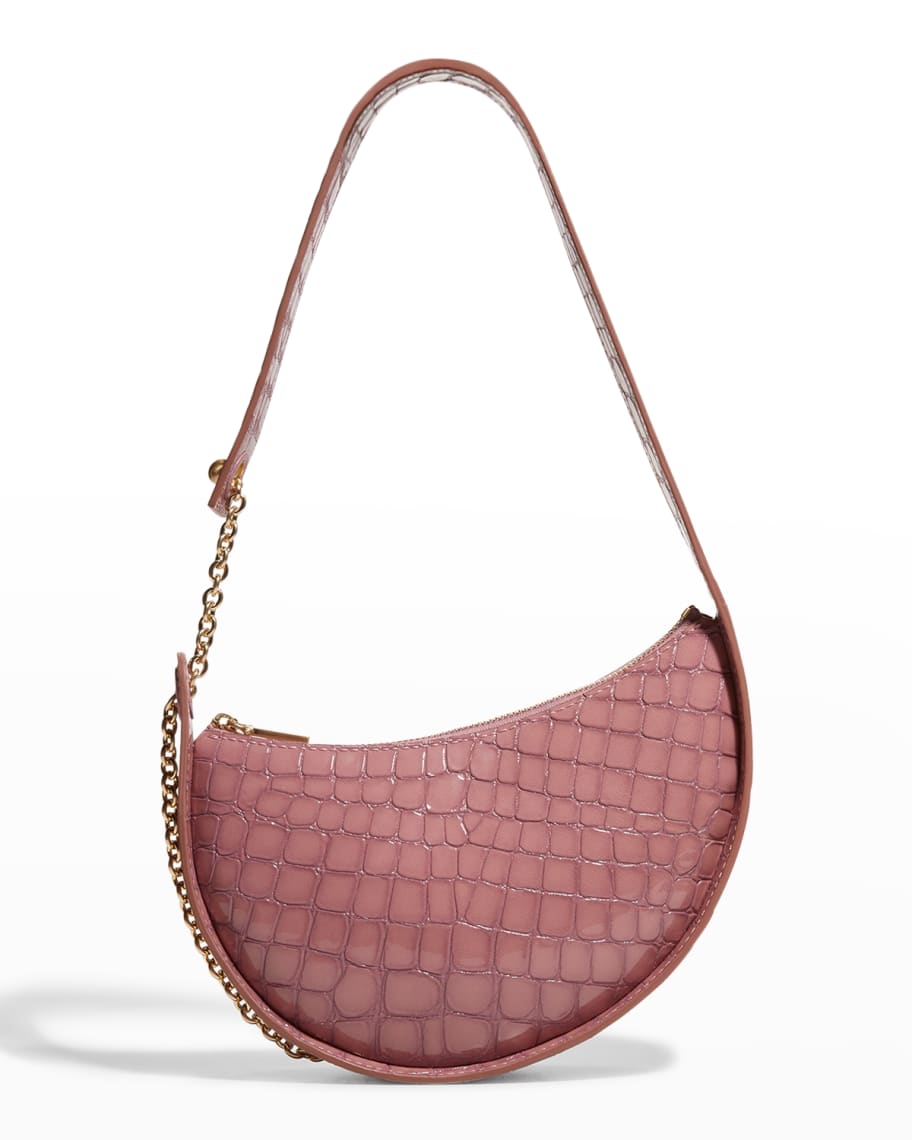 Cult Gaia Nadia Mock-Croc Zip Shoulder Bag | Neiman Marcus