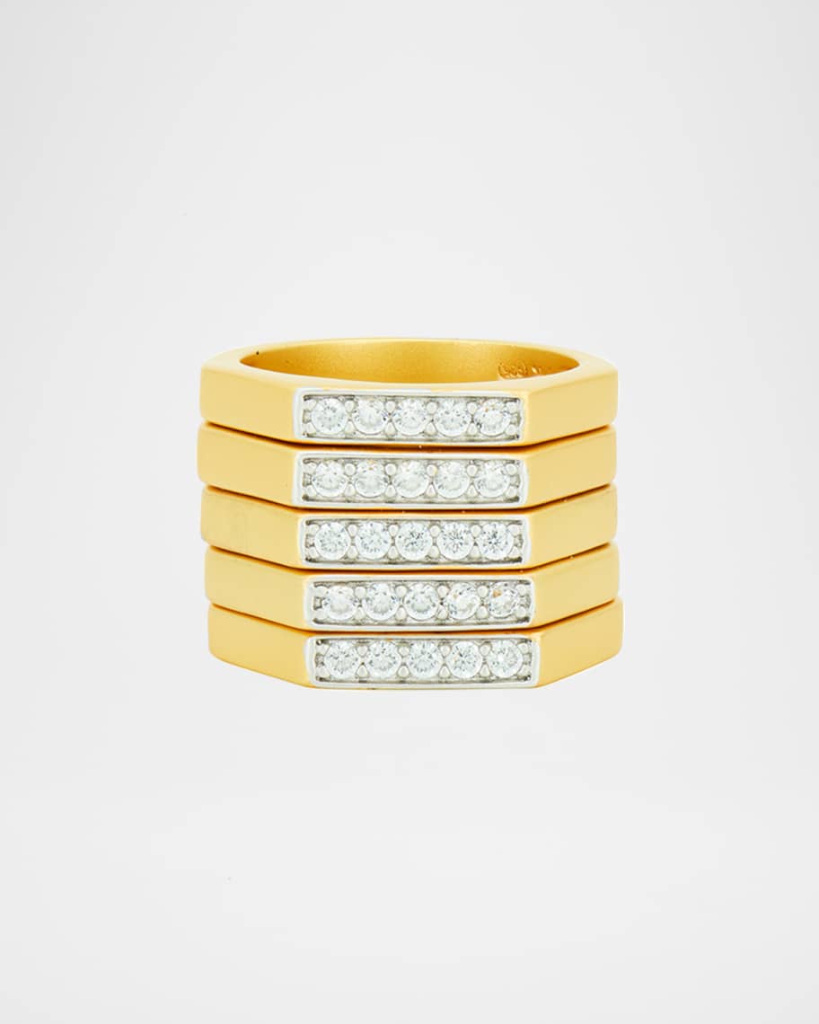 Freida Rothman Glistening Stack Rings, Set of 5, Size 6-8 | Neiman Marcus