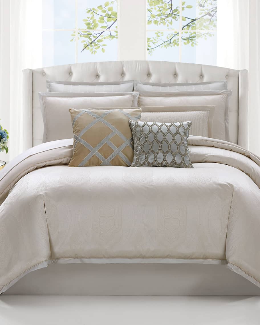 Charisma Tristano 3-Piece Woven Jacquard Queen Comforter Set | Neiman ...
