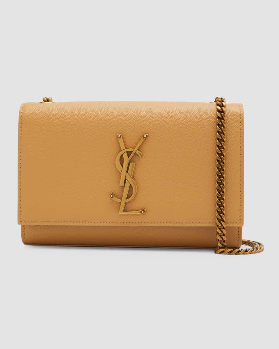 Saint Laurent Kate Small YSL Crossbody Bag in Grained Leather | Neiman ...