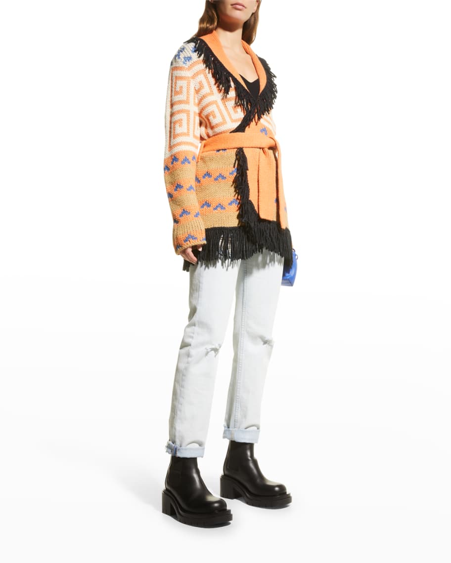 MOTHER The Belted Short Cardigan | Neiman Marcus