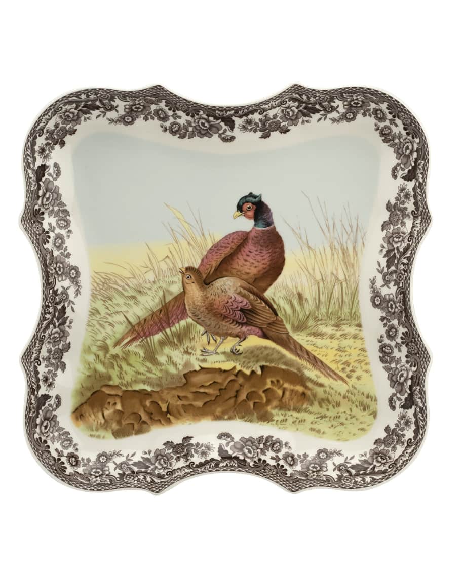 Spode Pheasant Devonia Tray, 14" | Neiman Marcus