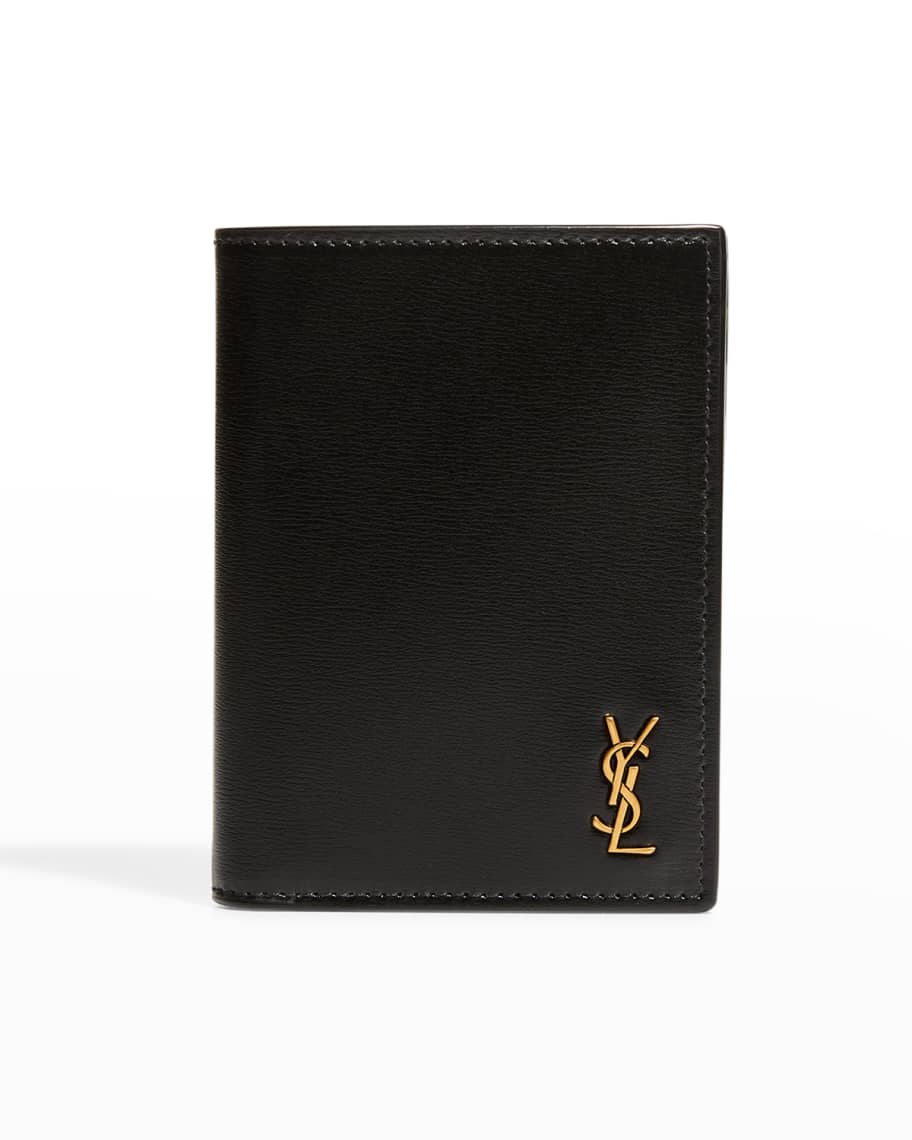 Saint Laurent Men's YSL Leather Wallet | Neiman Marcus