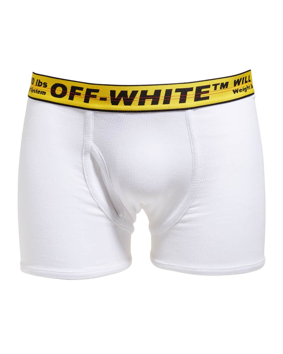 Off-White Men's Industrial Ribbed Boxer Briefs | Neiman Marcus