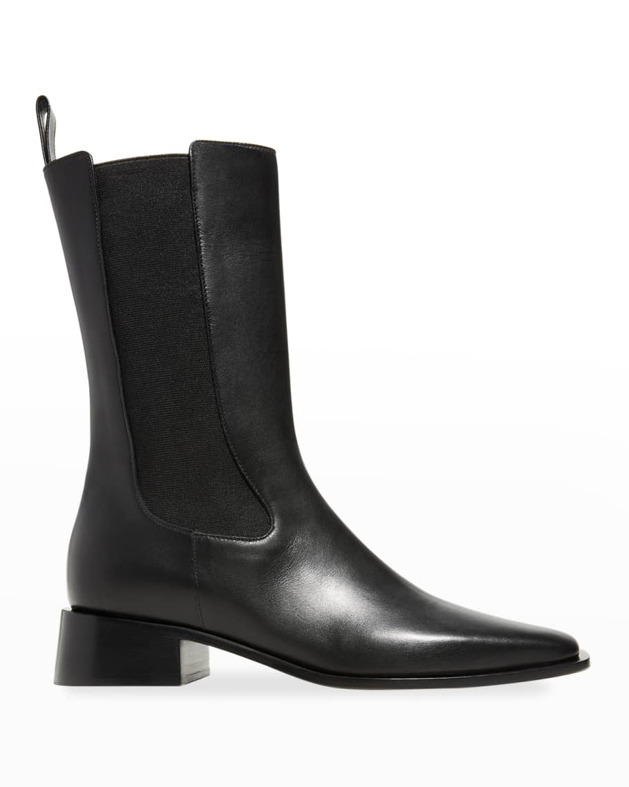 Neous Square-Toe Leather Chelsea Boots | Neiman Marcus