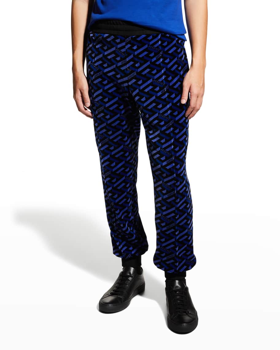 Versace Men's Greca Chenille Track Pants | Neiman Marcus