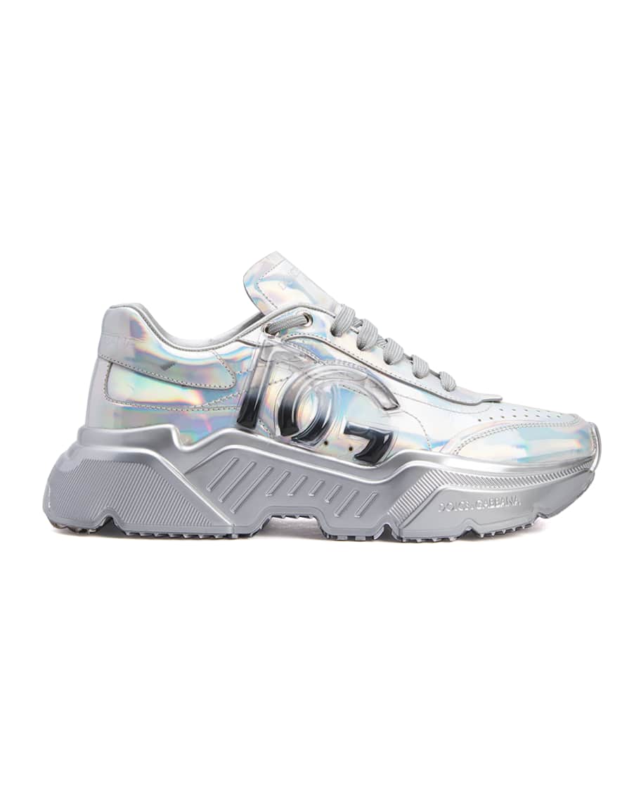Dolce&Gabbana Daymaster DG Iridescent Leather Runner Sneakers | Neiman ...