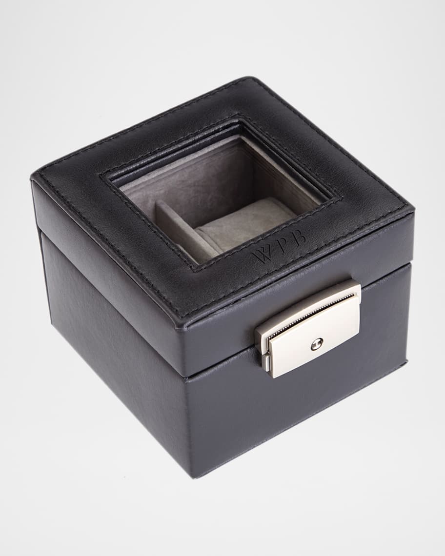 ROYCE New York Personalized Leather 2-Watch Display Case | Neiman Marcus