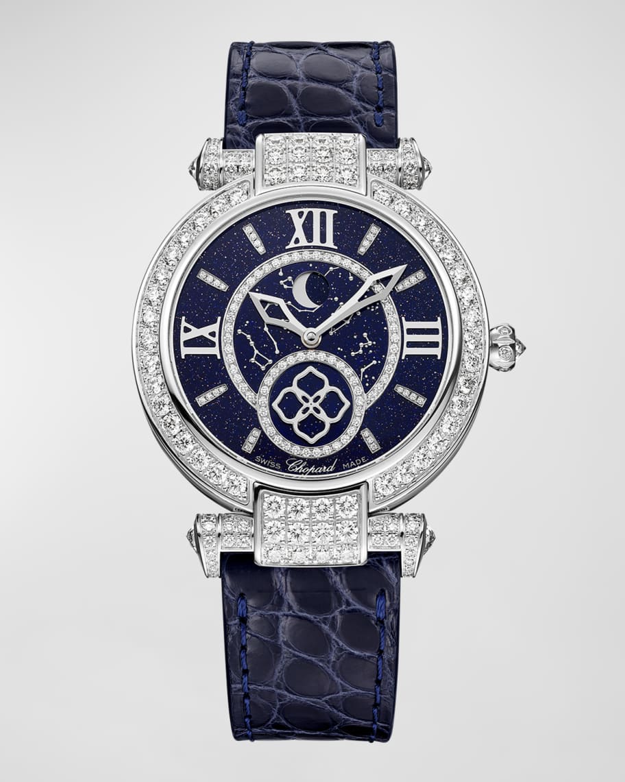 Chopard 36mm Imperiale Moonphase White Gold Diamond Watch with ...