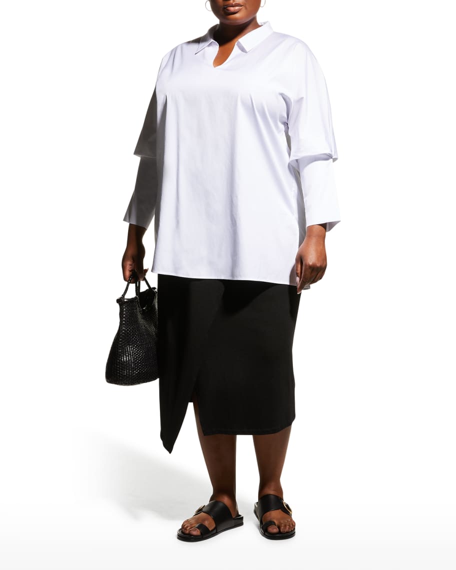 Harshman Plus Size Dylan Bishop-Sleeve Tunic | Neiman Marcus