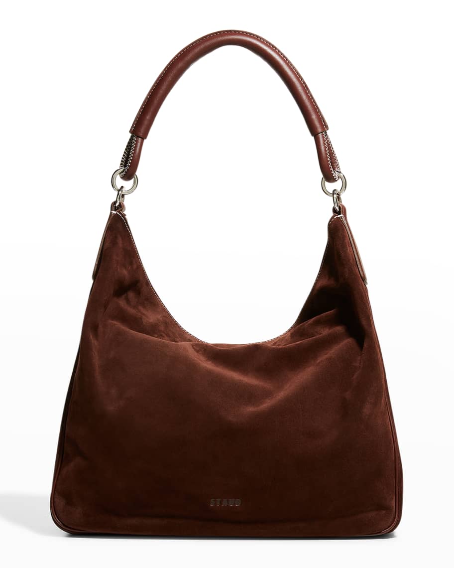 STAUD Perry Suede Hobo Tote Bag | Neiman Marcus
