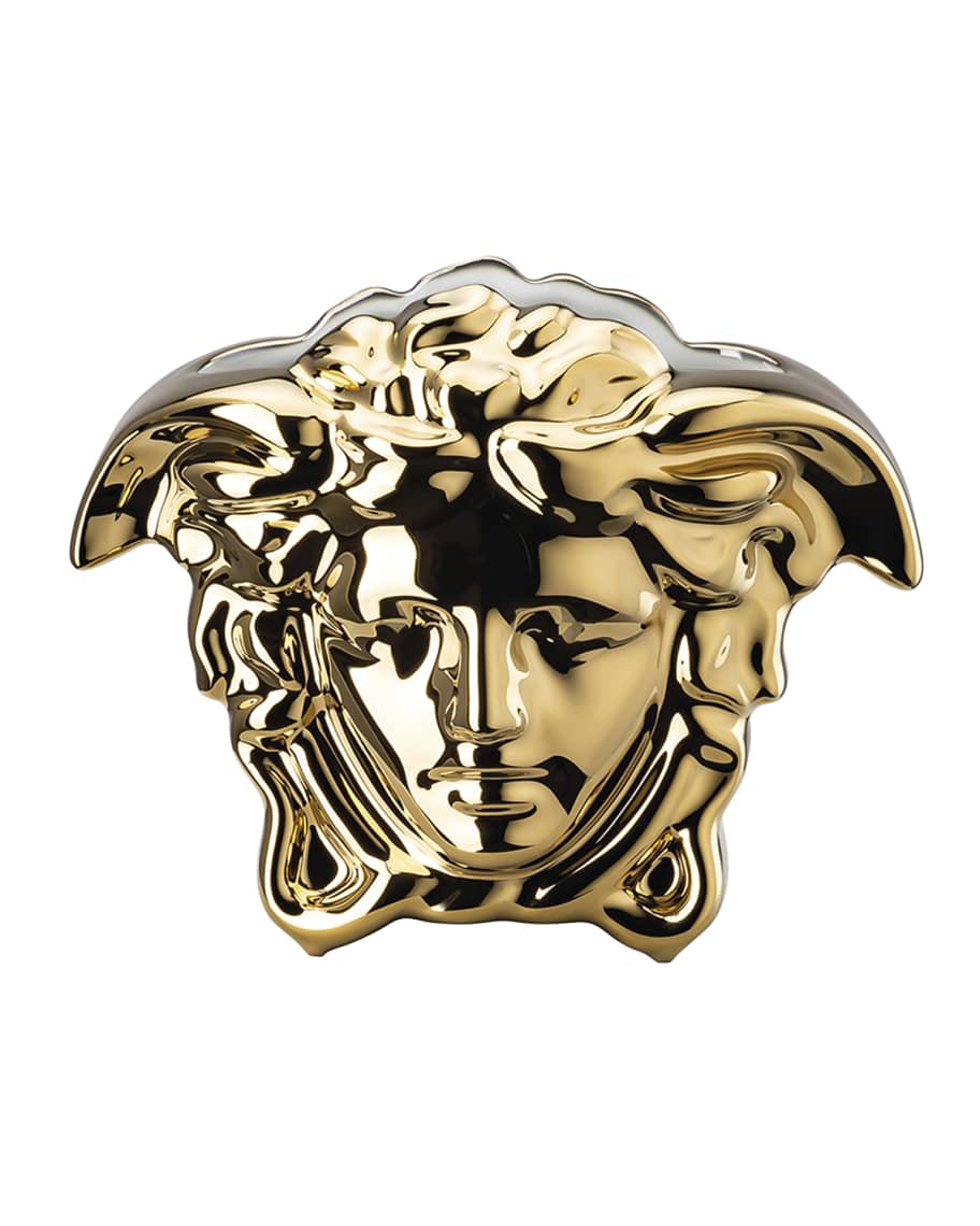 Versace Medusa Grande Vase in Gold - 3.5" | Neiman Marcus