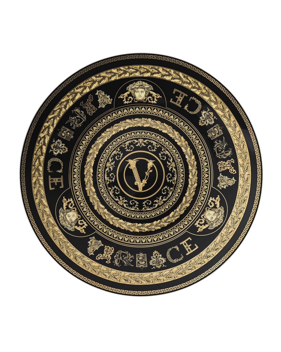 Versace Virtus Gala Black Service Plate | Neiman Marcus