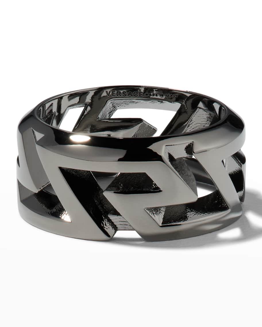 Versace Men's Greca Band Ring | Neiman Marcus
