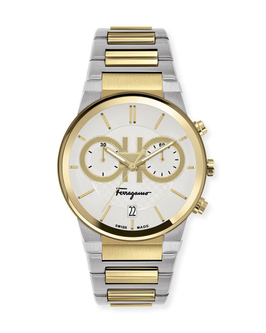Ferragamo Men's 41mm Sapphire Chrono Bracelet Watch | Neiman Marcus